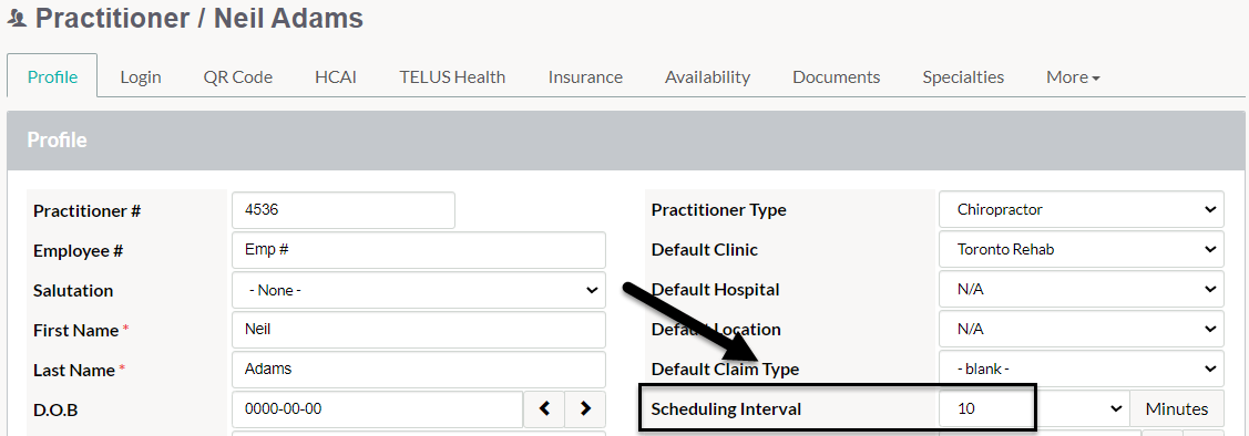 How to Change Practitioner Schedule Intervals – Juvonno Help Center