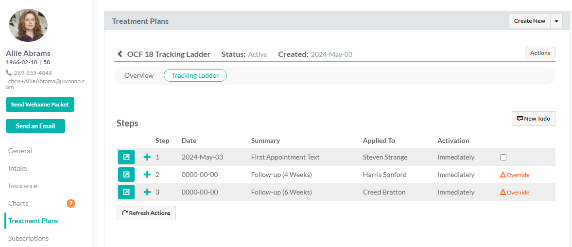 How to Activate and Create Tracking Ladder Templates – Juvonno Help Center