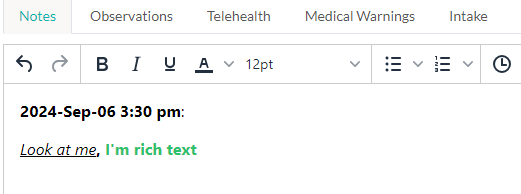 Feature Overview: Rich-Text Charting – Juvonno Help Center